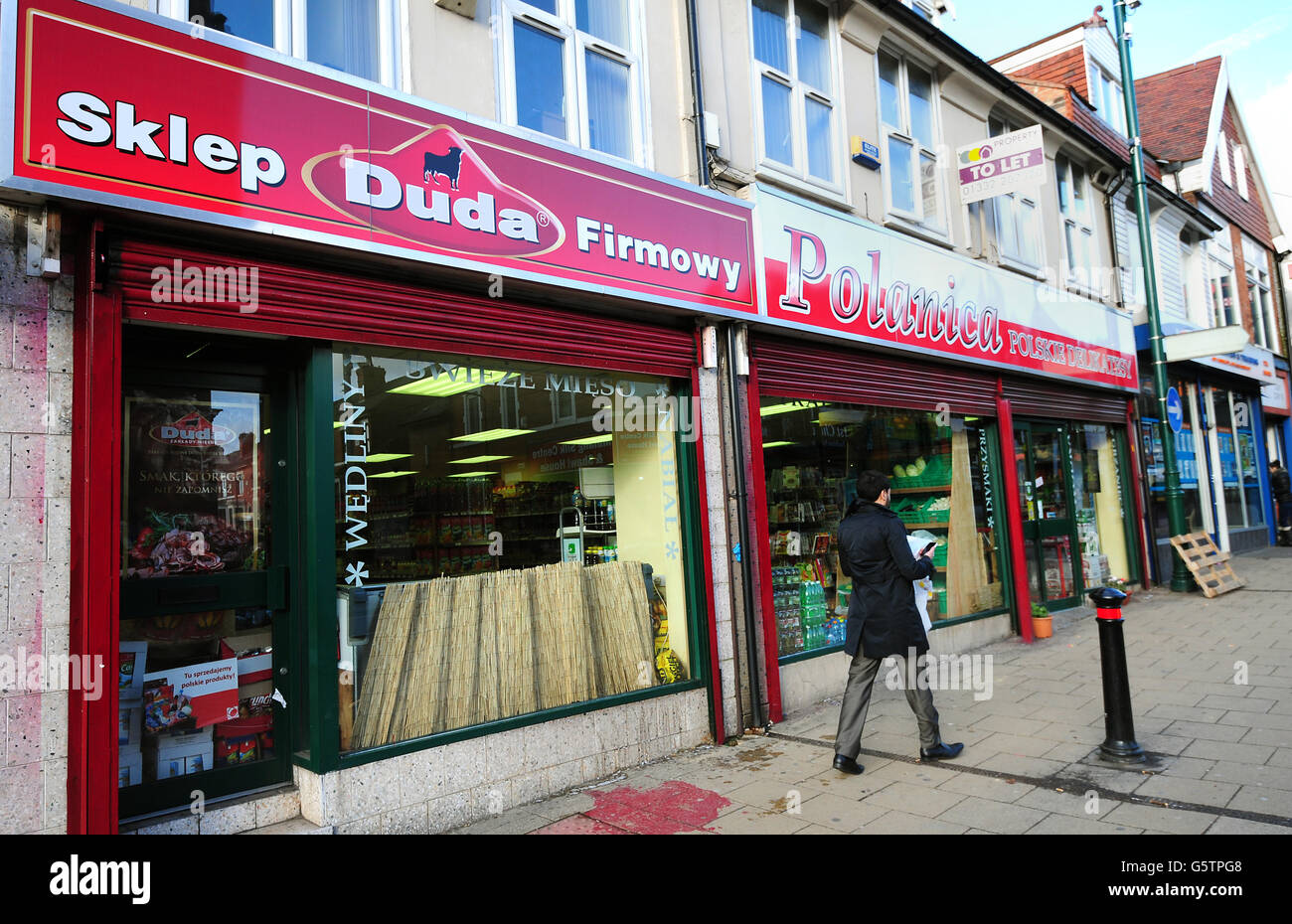 General view of Polish shop in Derby Stock Photo - Alamy