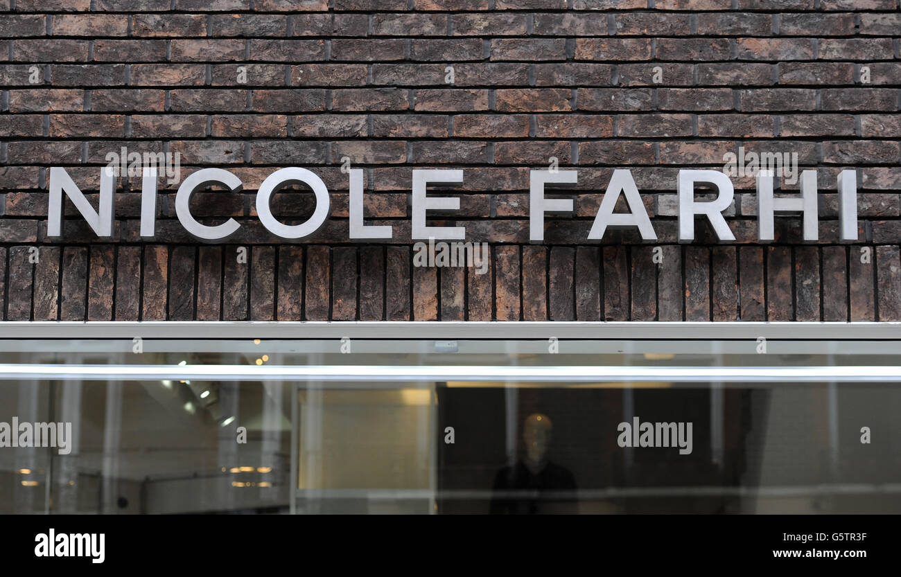 Stock image of the Nicole Farhi shop in Conduit Street, London Stock ...
