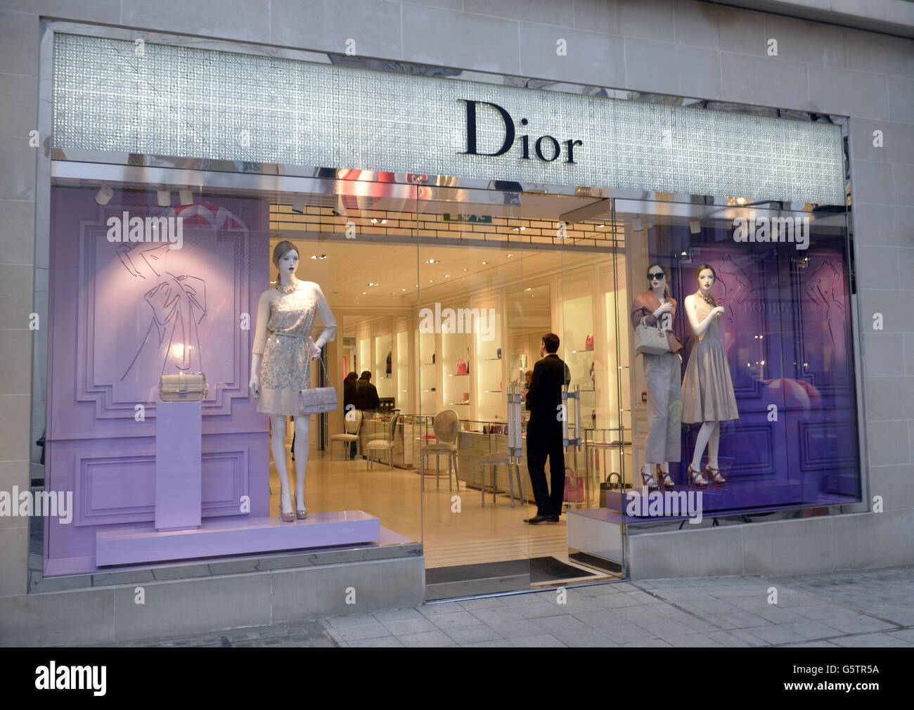 Stock image of the Dior shop in New Bond Street, London Stock Photo - Alamy