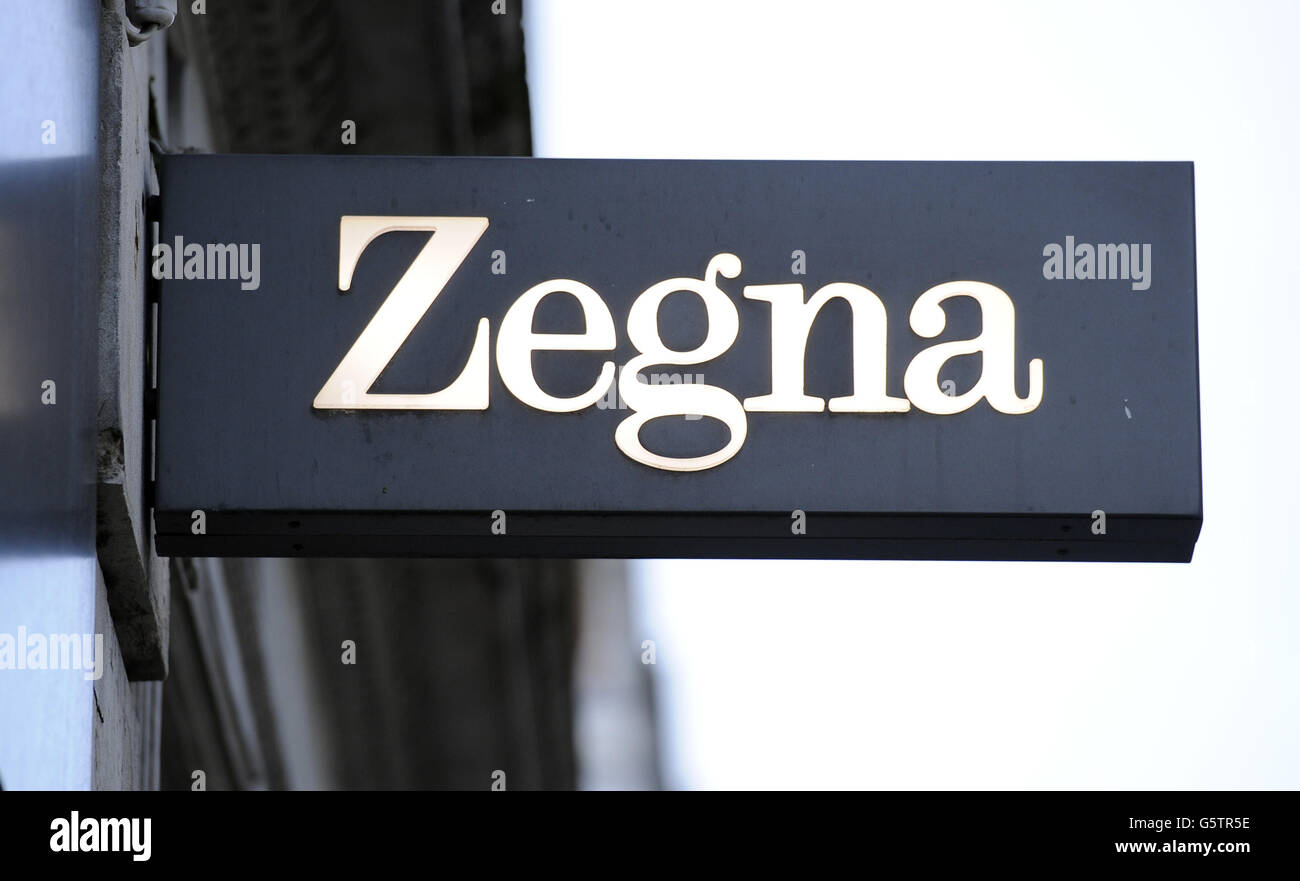 Stock image of the Ermenegildo Zegna shop in New Bond Street, London ...