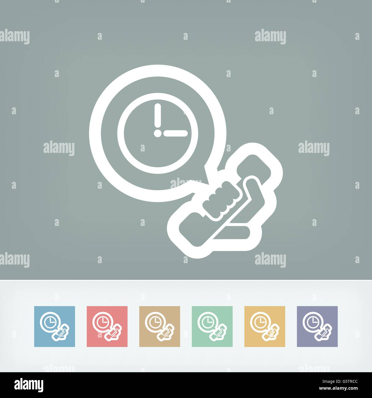 Clock phone icon Stock Vector Image & Art - Alamy