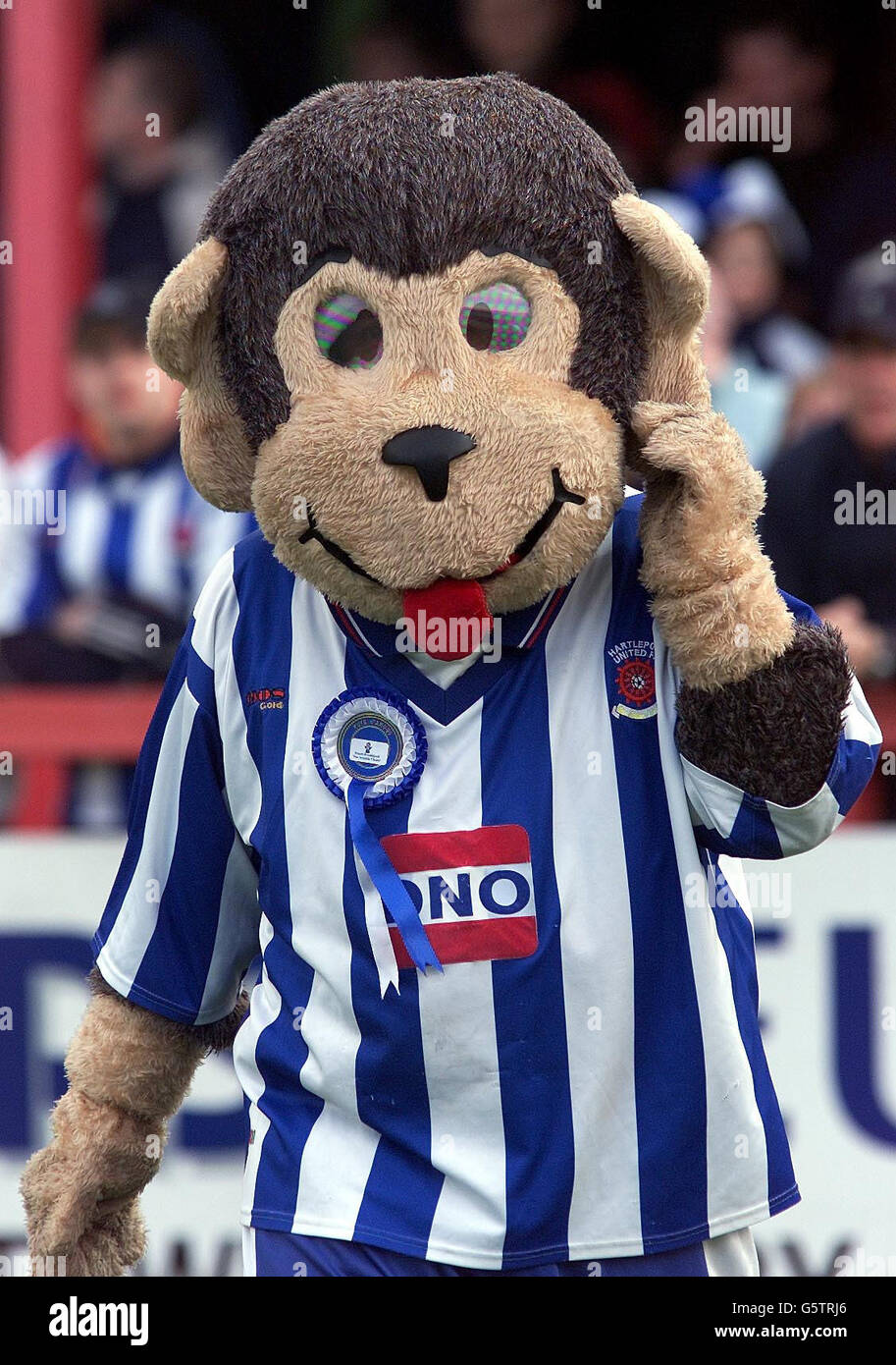 Stuart Drummond dressed as H'Angus, the mascot for Hartlepool United ...