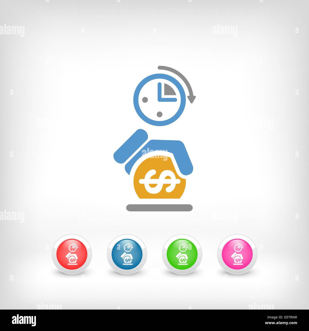 Money time icon Stock Vector Image & Art - Alamy