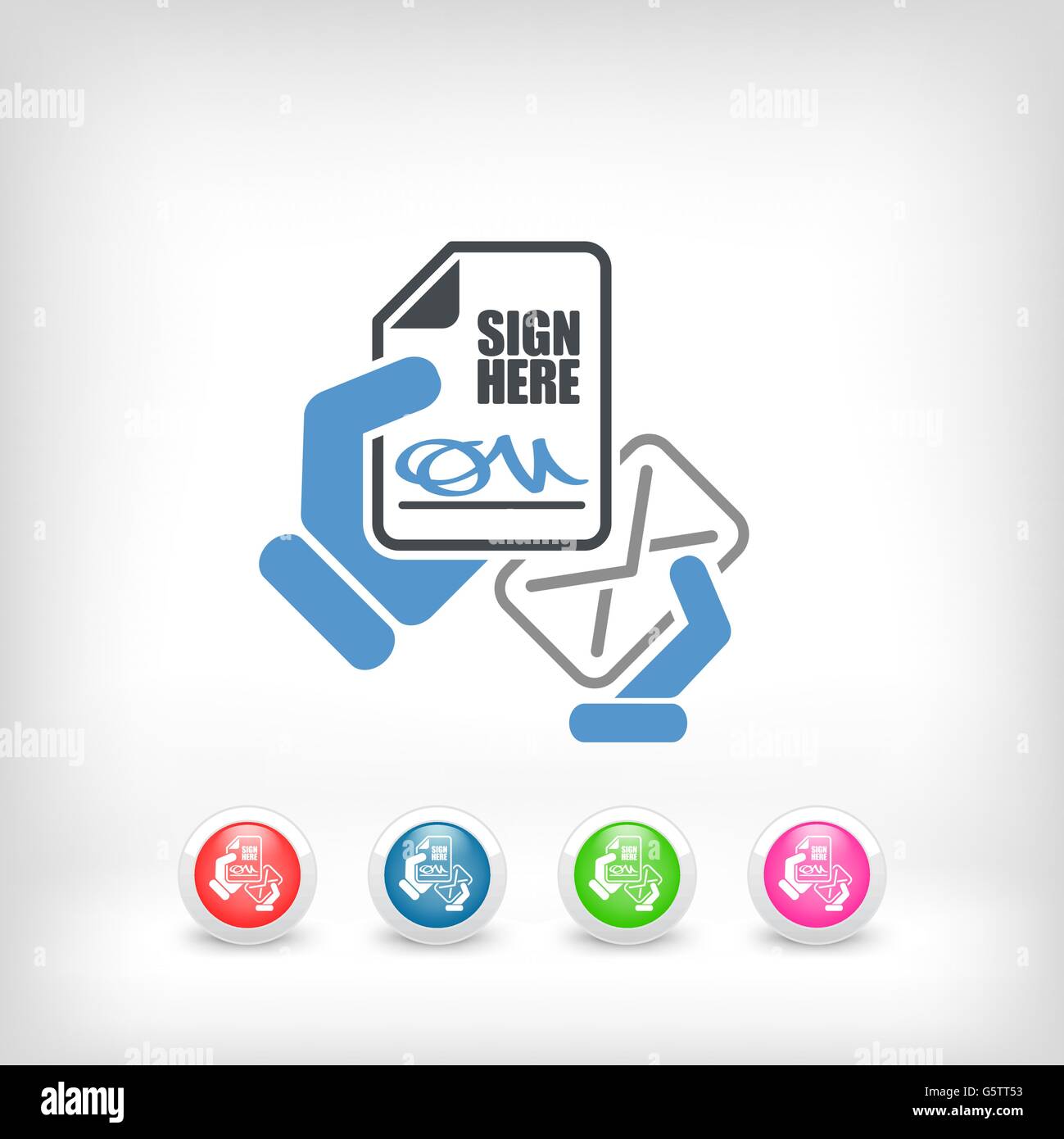 Mail document signed Stock Vector Images - Alamy