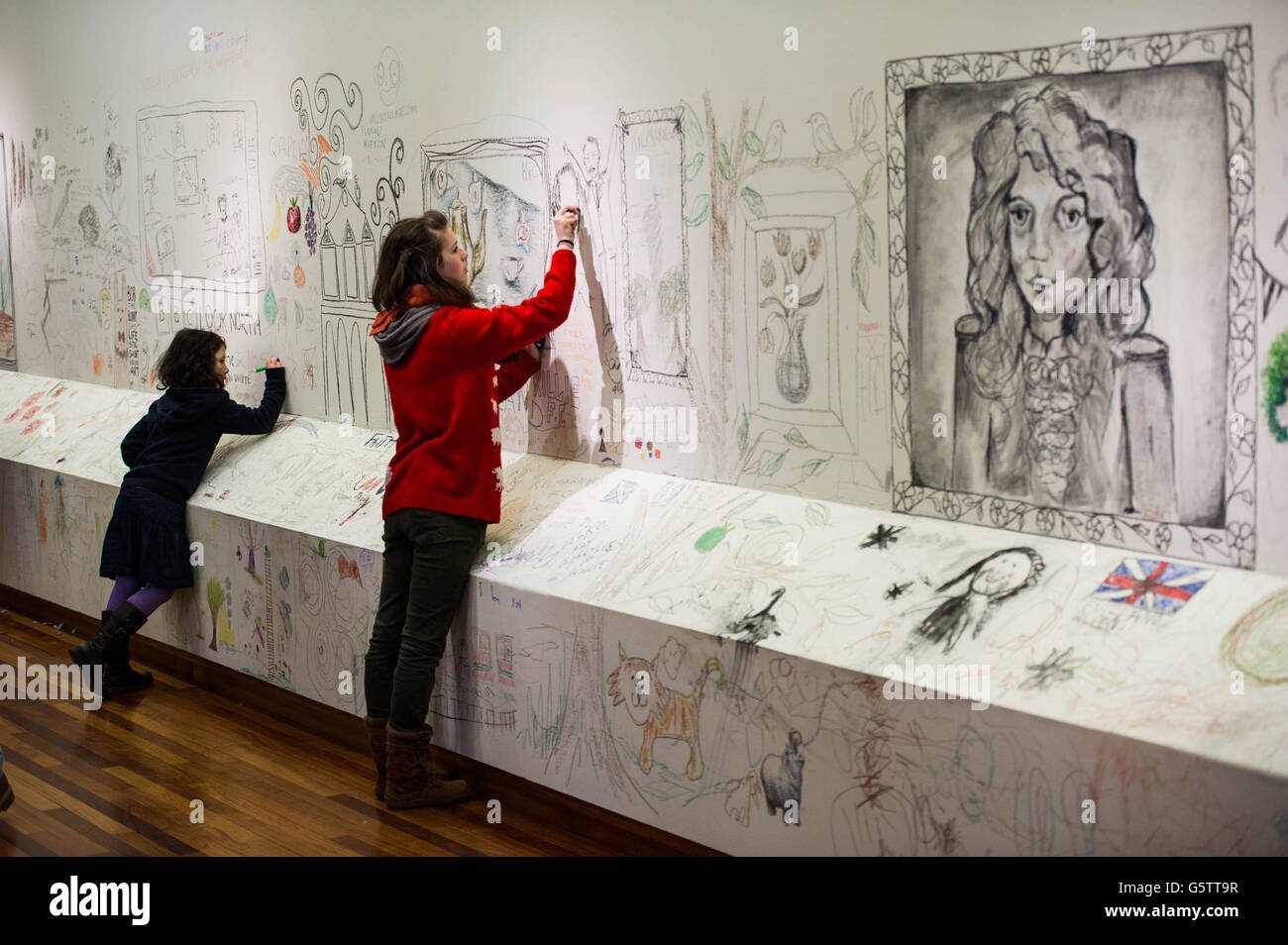 STANDALONE PHOTO. People draw at York Art Gallery, which has opened its ...