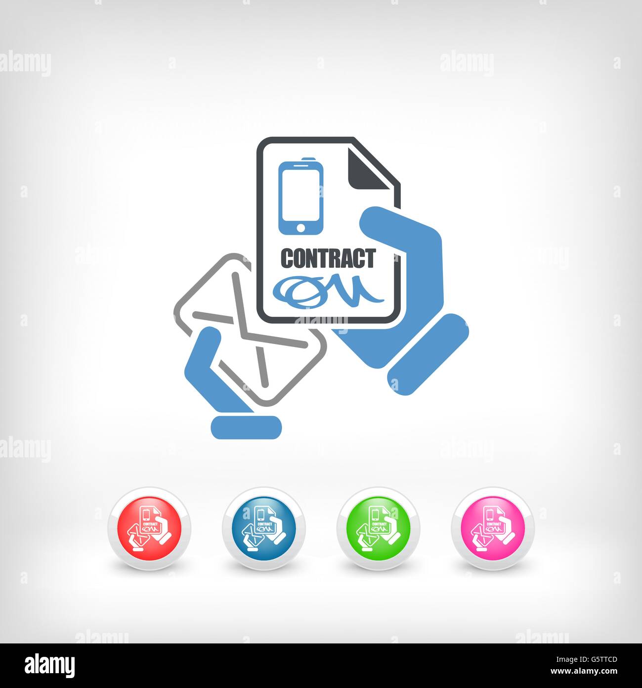Mail with a phone contract Stock Vector Image & Art - Alamy