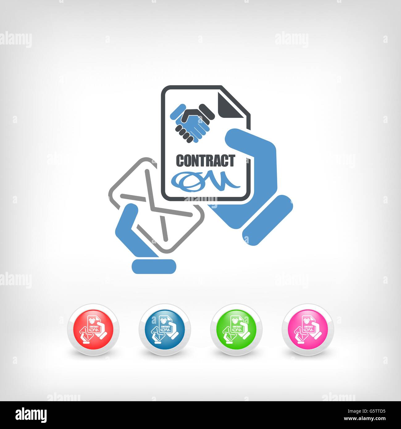 Mail with contract Stock Vector Image & Art - Alamy