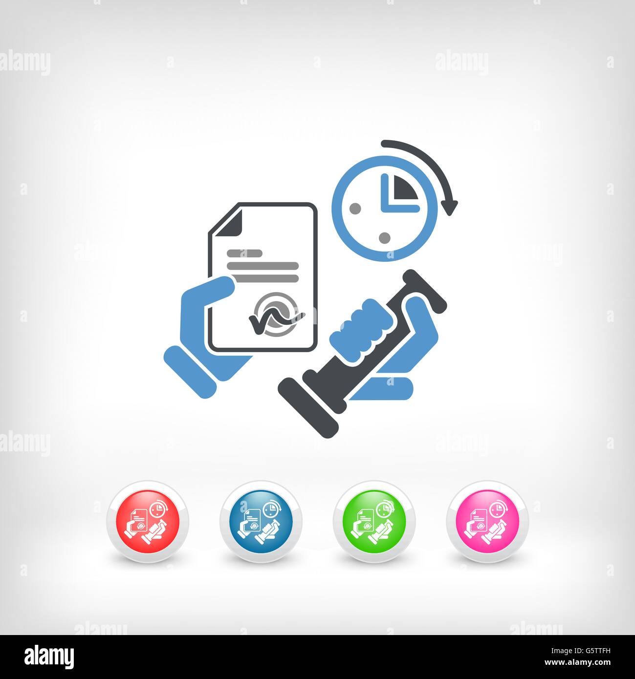 Time For The Official Document Stock Vector Image Art Alamy