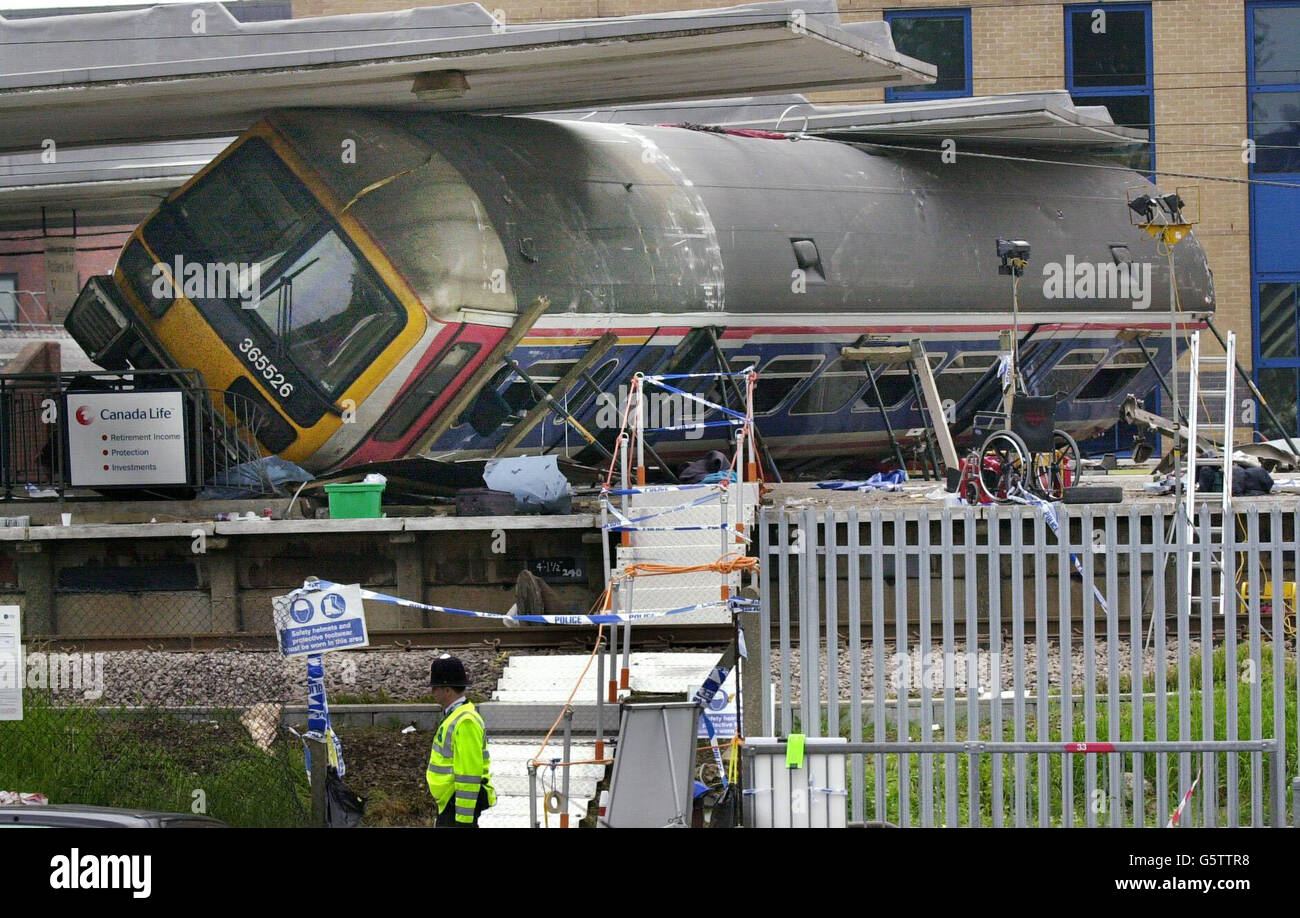 Train Crash Scene Stock Photo - Alamy