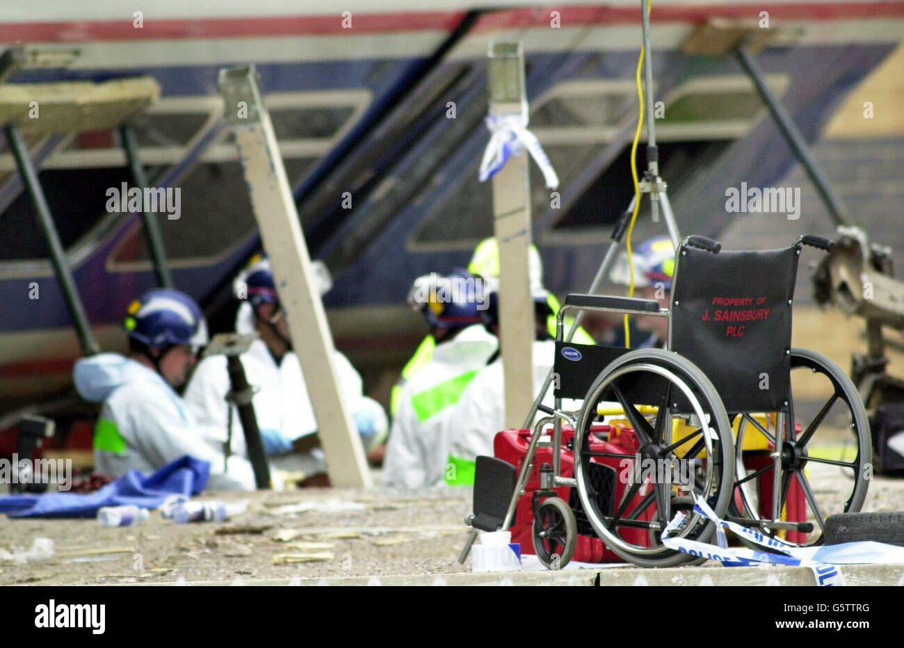 Train Crash Scene Stock Photo - Alamy