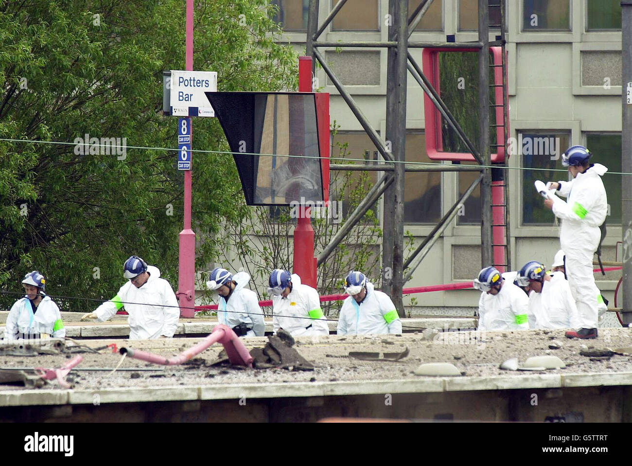 Train Crash Scene Stock Photo - Alamy