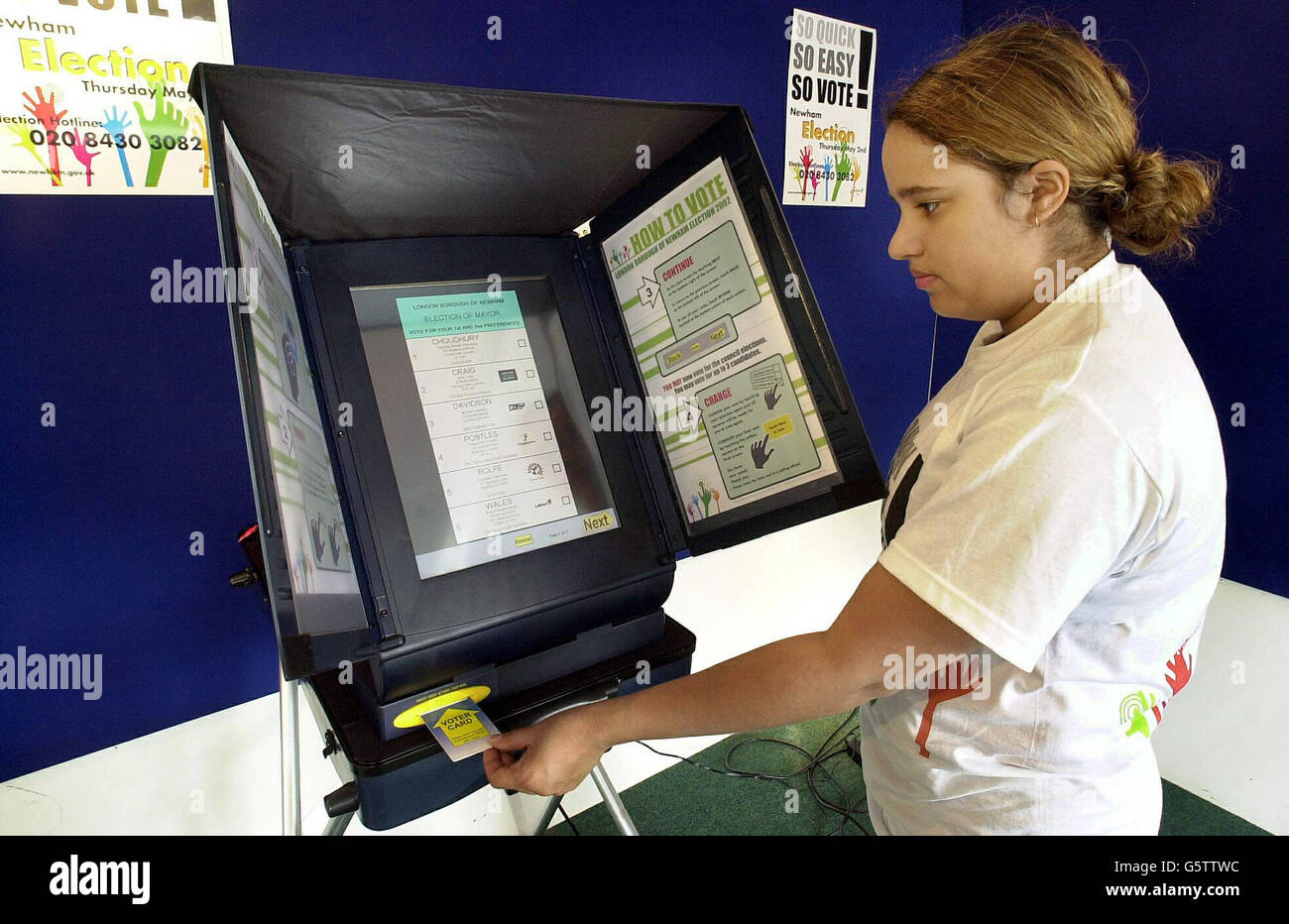 Electronic Voting Card Stock Photo - Alamy