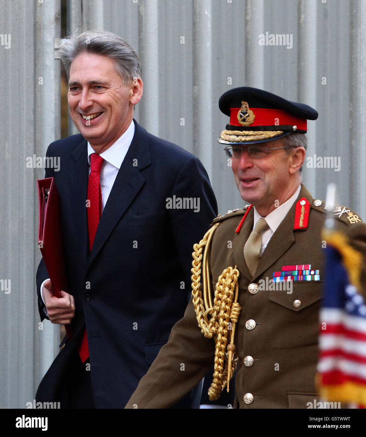 Secretary of State for Defence Philip Hammond (left) with General Sir ...