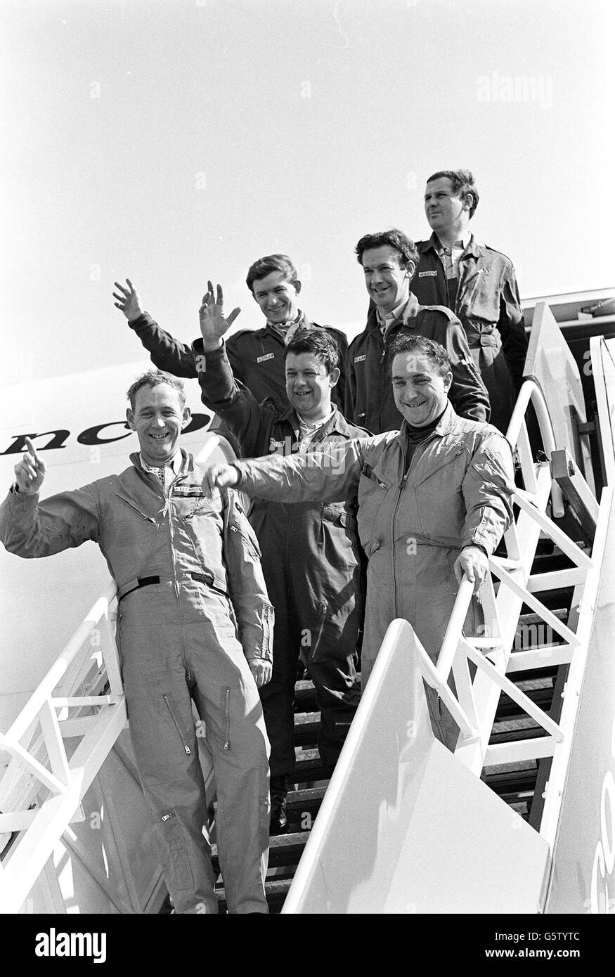 Arrival crew Black and White Stock Photos & Images - Alamy