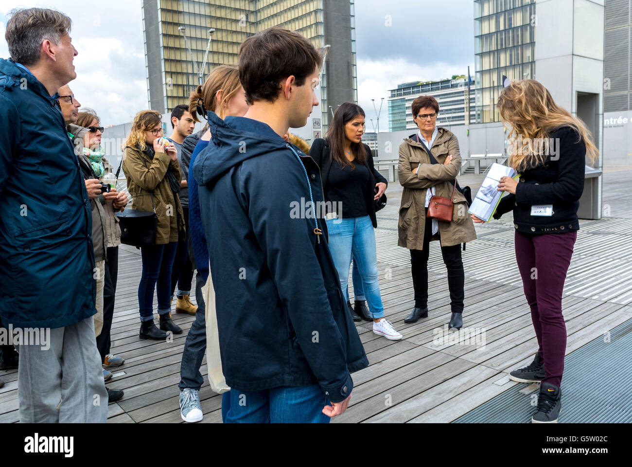 Paris, France, People Visiting New Modern Architecture Project ...
