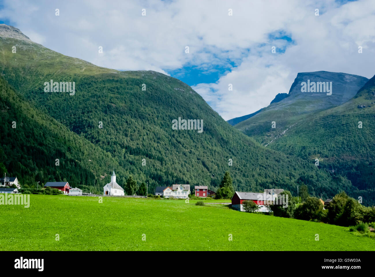 Beautiful fjord landscape panorama hi-res stock photography and images ...
