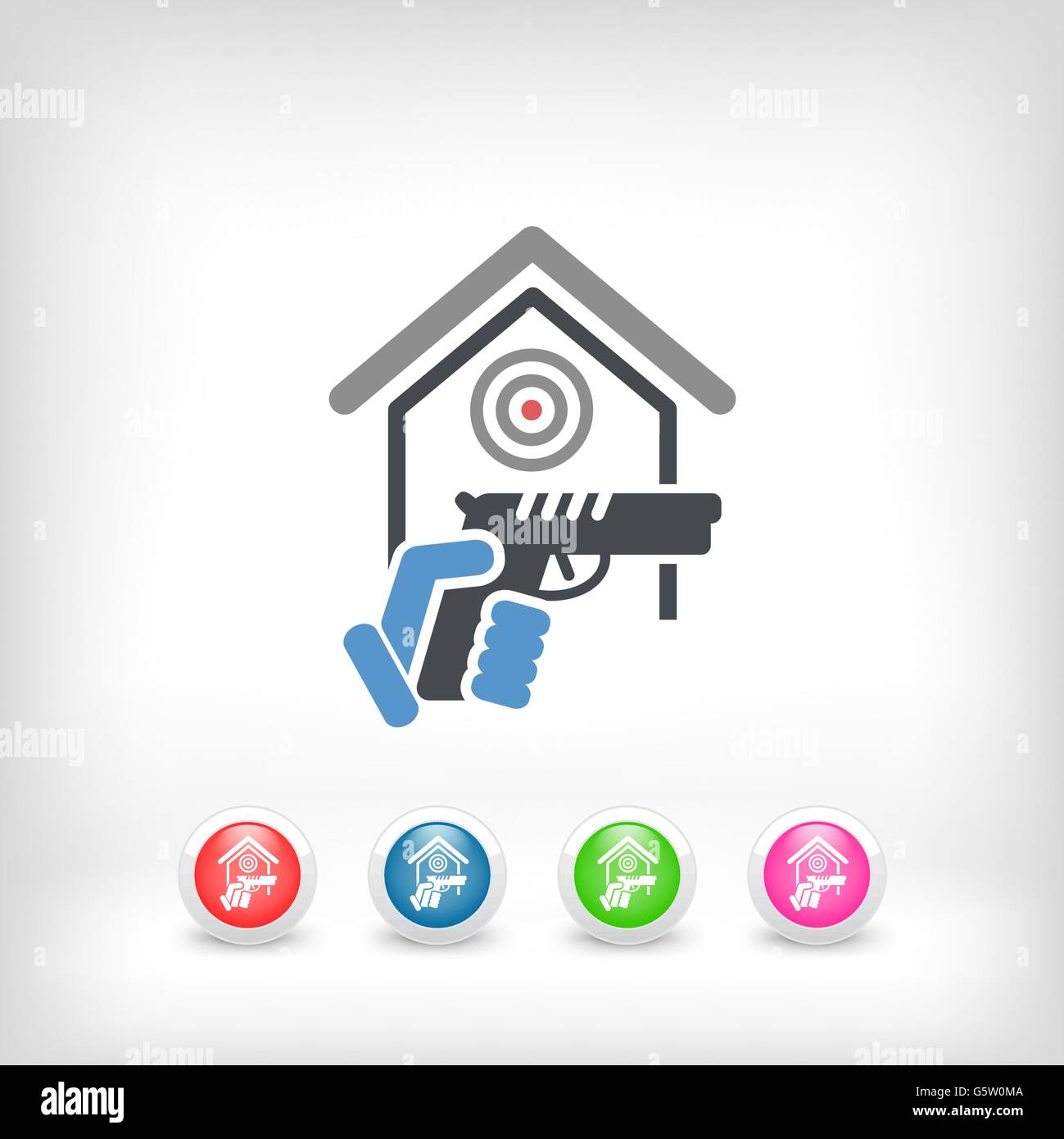 Hand gun firing range Stock Vector Images - Alamy