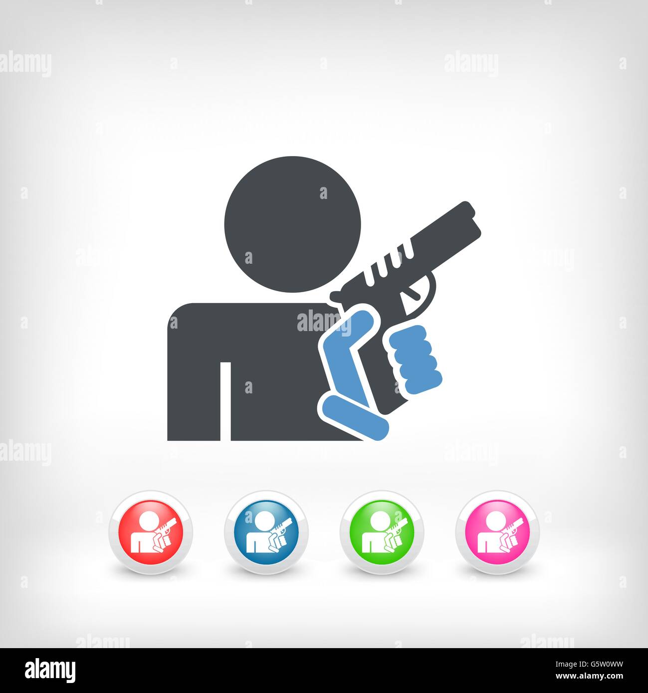 Armed police pistol Stock Vector Images - Alamy