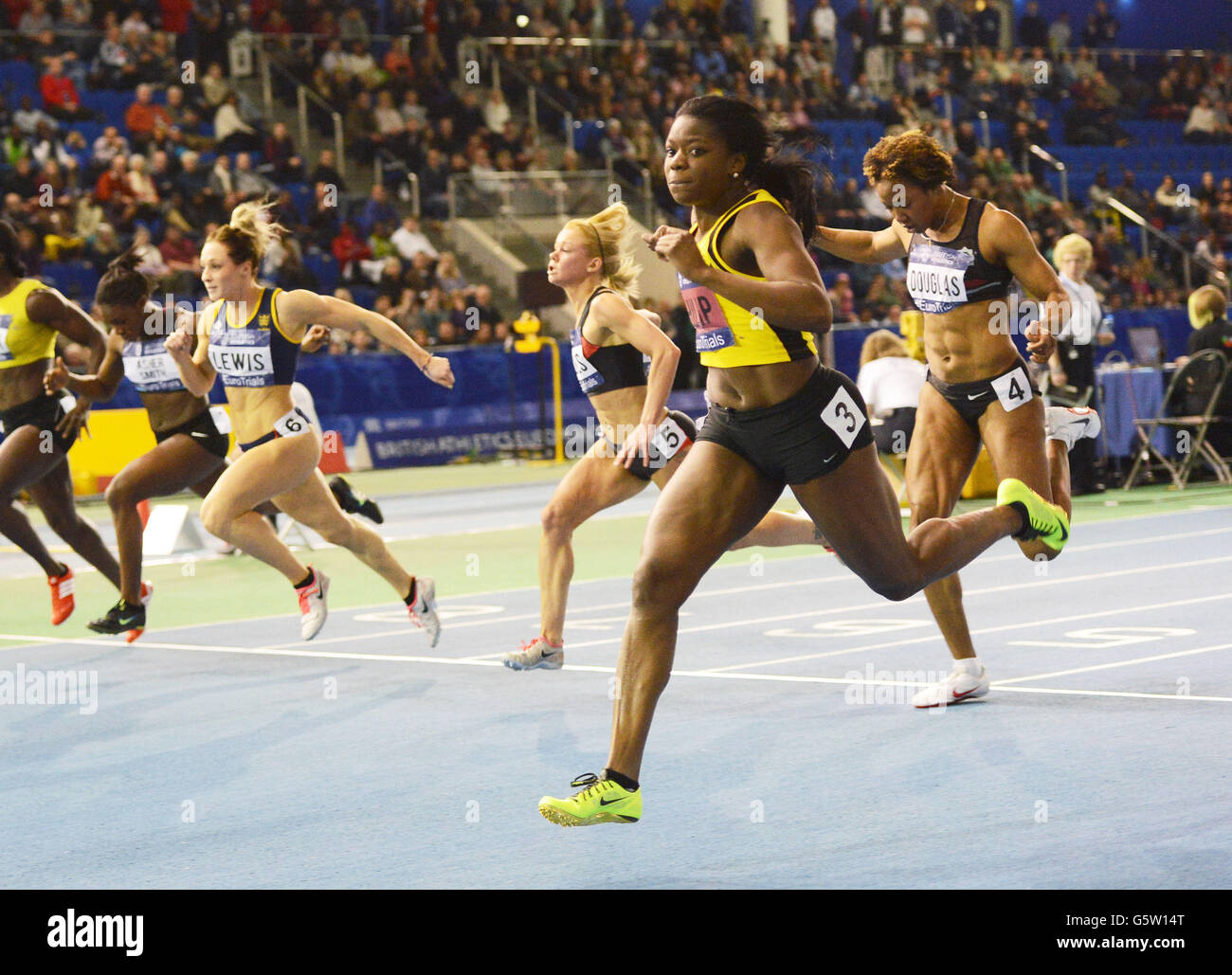 Asha Philip wins the Final of the Womens 60m Event during day one of ...