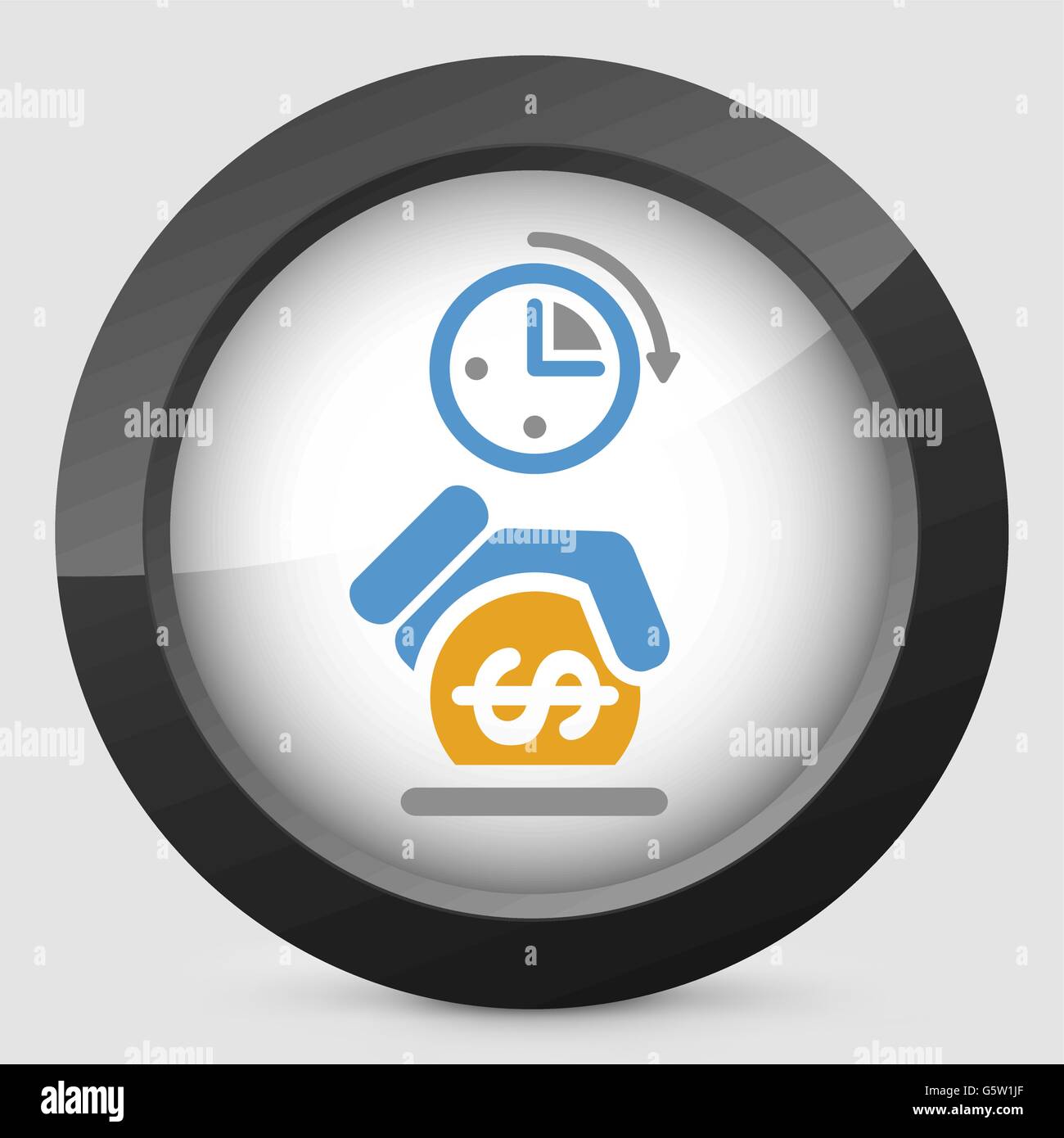 Money time icon Stock Vector Image & Art - Alamy