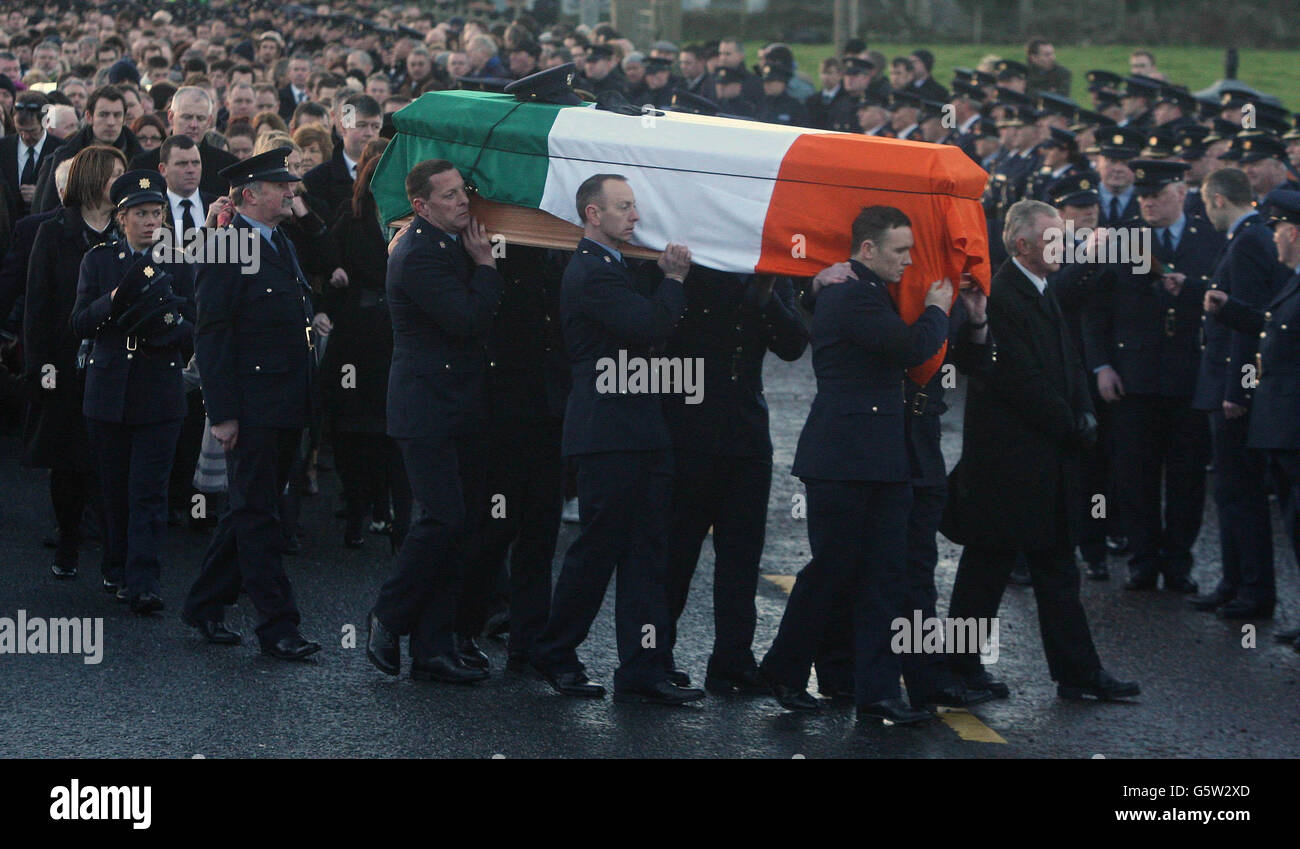 The state funeral of Detective Garda Adrian Donohoe in Dundalk Stock ...