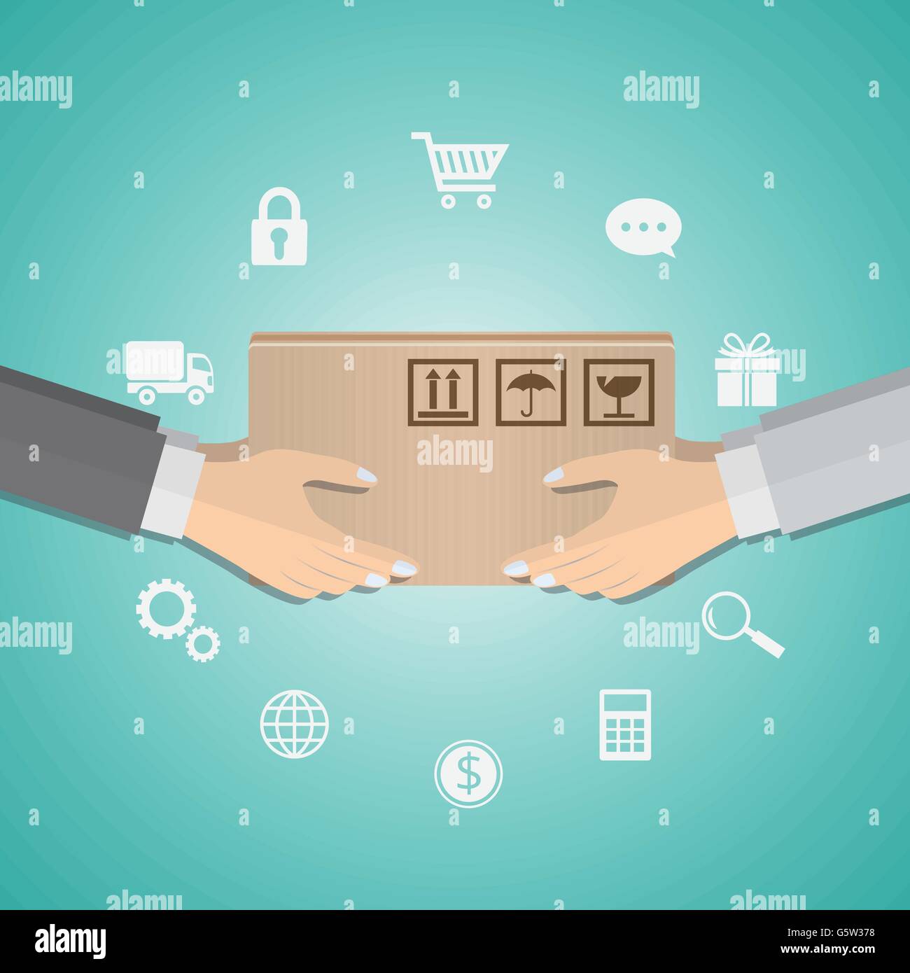 Hand delivery icon hi-res stock photography and images - Alamy