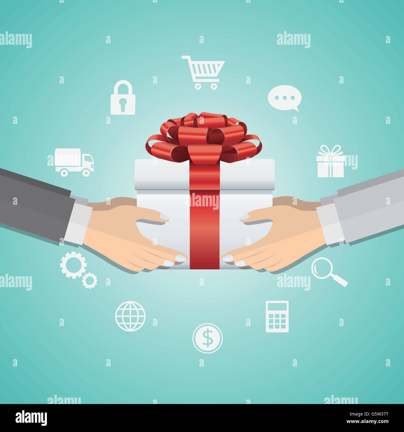 Delivery service vector icons Stock Vector Images - Alamy