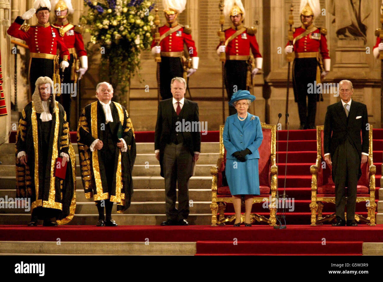 Britain's Queen Eizabeth II addresses both Houses of Parliament, at ...