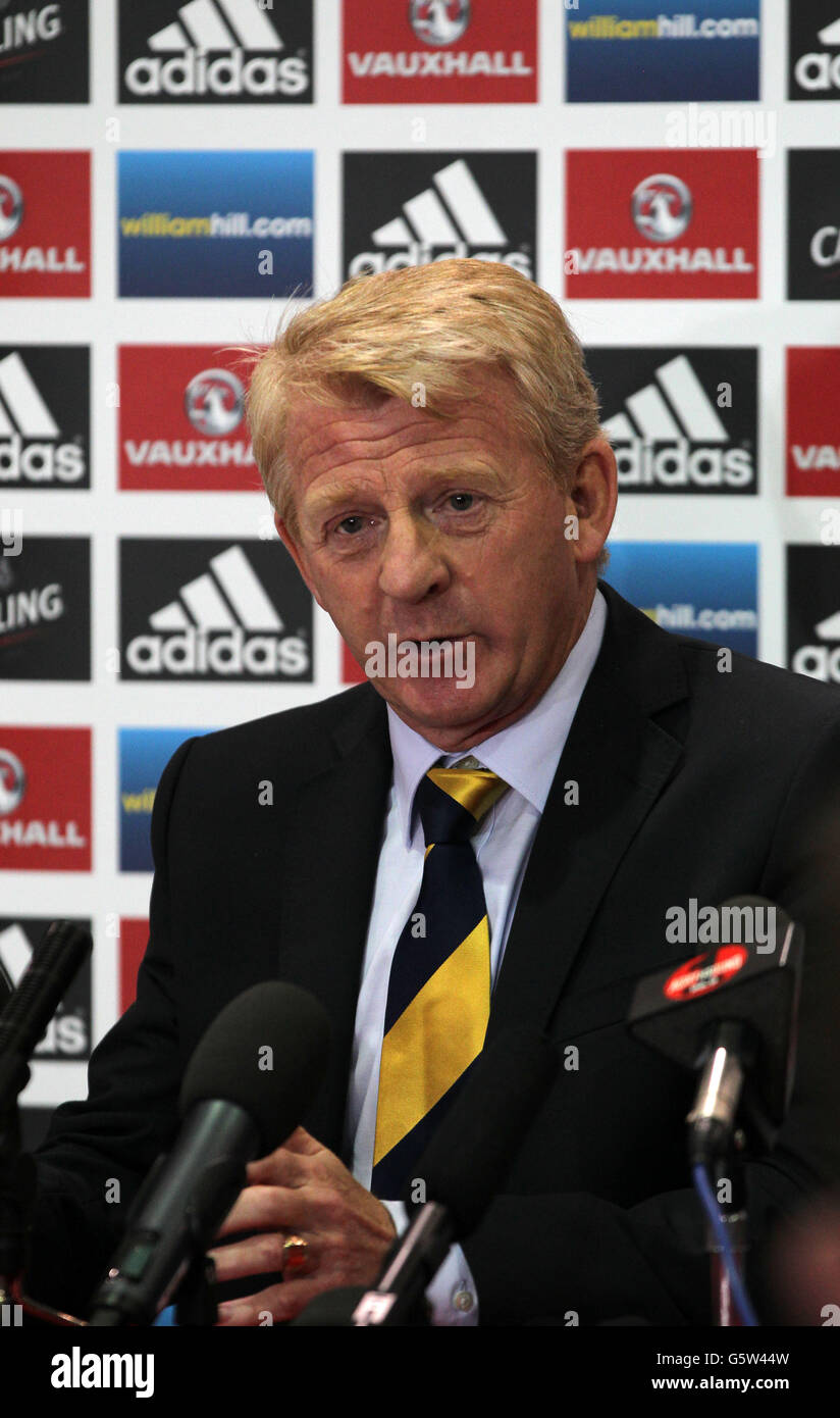 Scotland manager gordon strachan press conference pittodrie stadium hi ...