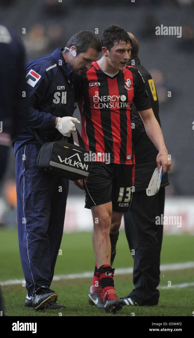 Soccer football league one milton dons bournemouth stadium hi-res stock ...