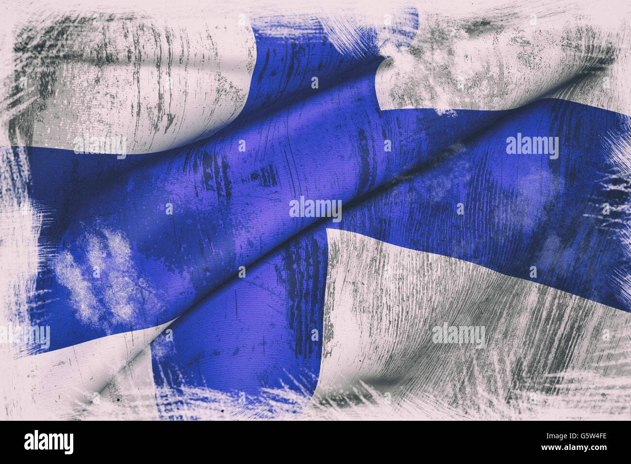 3d rendering of a Finland flag waving Stock Photo - Alamy