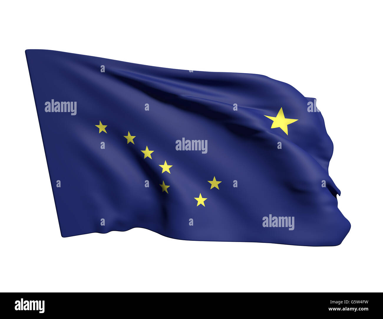 3d rendering of an Alaska flag waving Stock Photo - Alamy