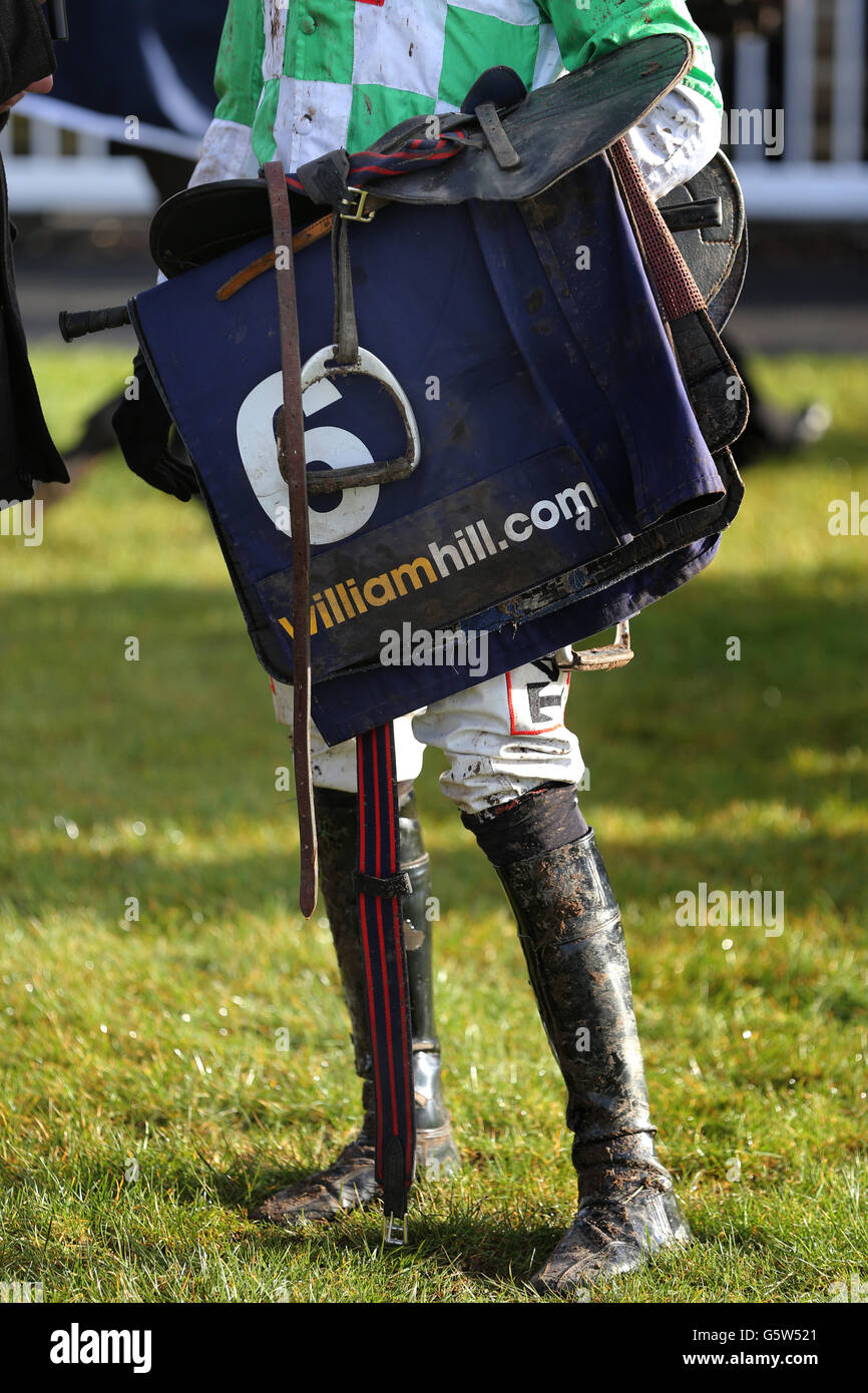 Jockey Wayne Hutchinson after winning the William Hill Welsh Champion ...