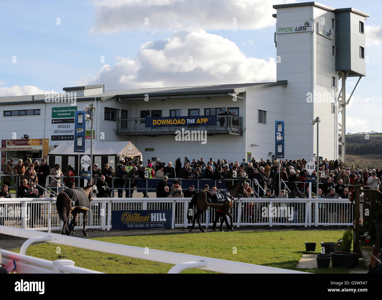 Horses parade around the ring before The William Hill Welsh Champion ...