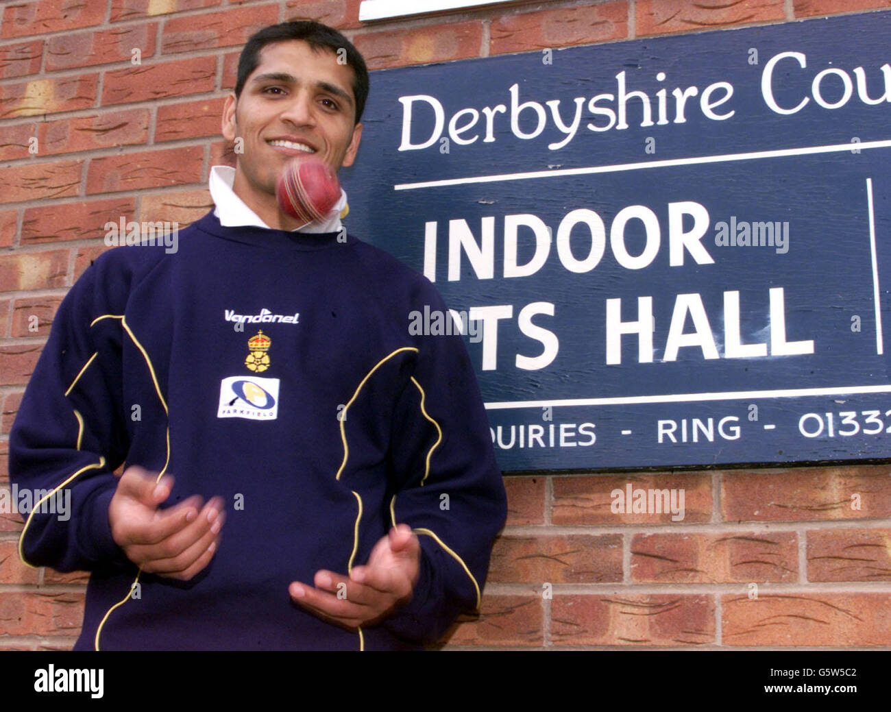 Derbyshire's new bowler from Pakistan, Mohammad Ali, poses for the ...