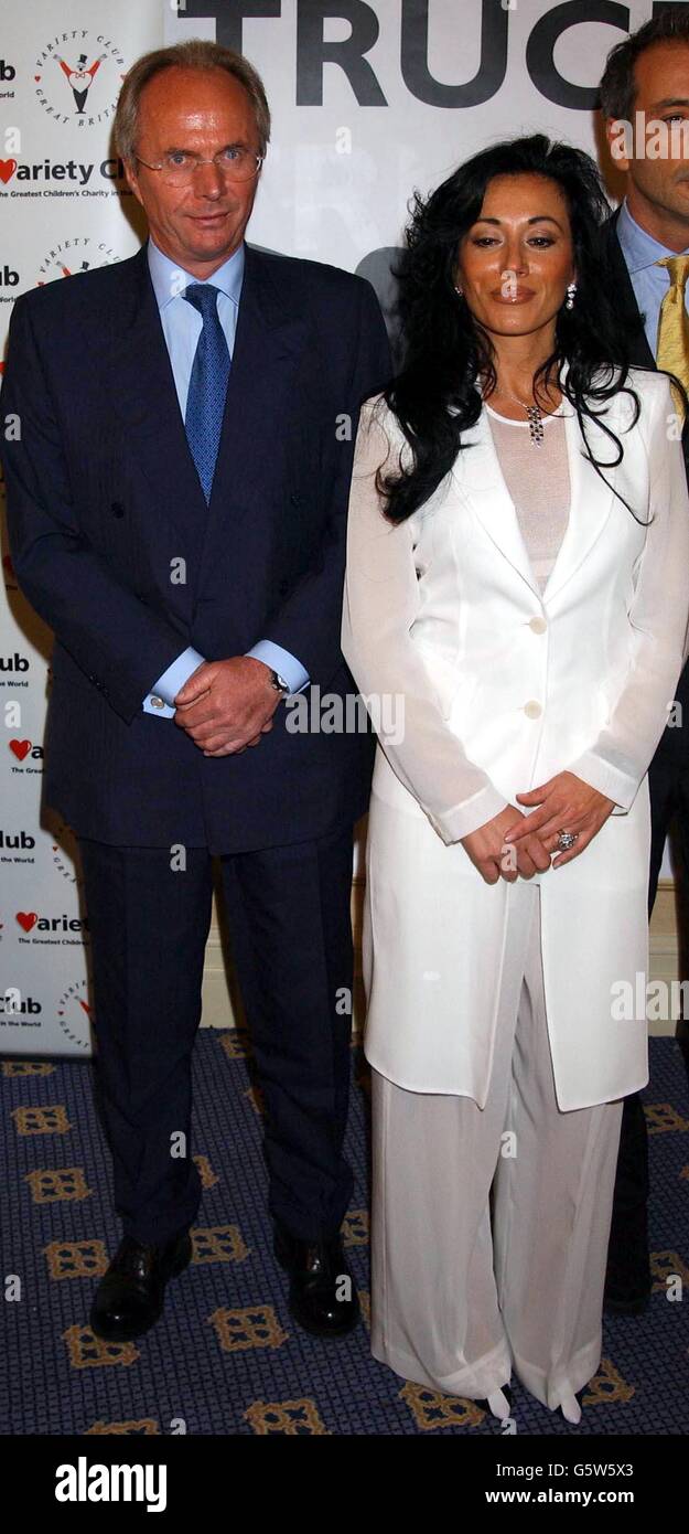 England manager Sven Goran Eriksson and his girlfriend Nancy during a ...