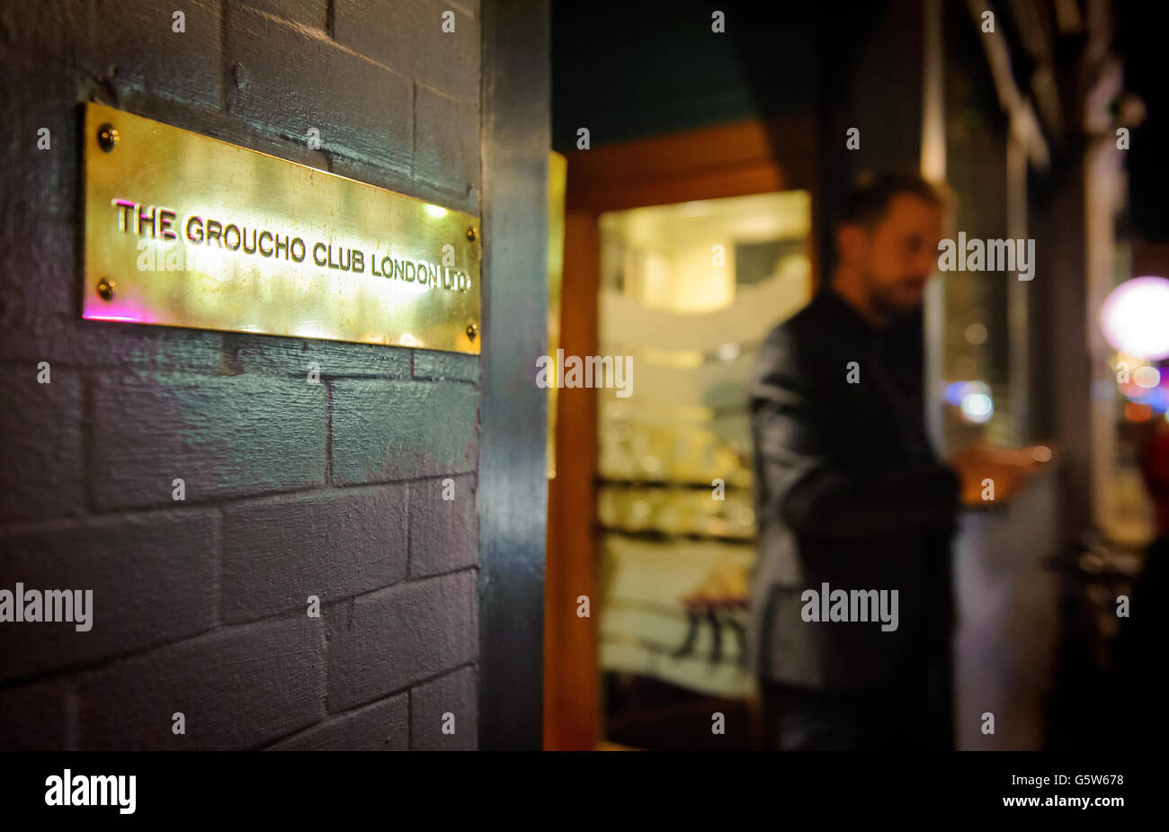 General view of the Groucho Club, in Soho, central London Stock Photo ...