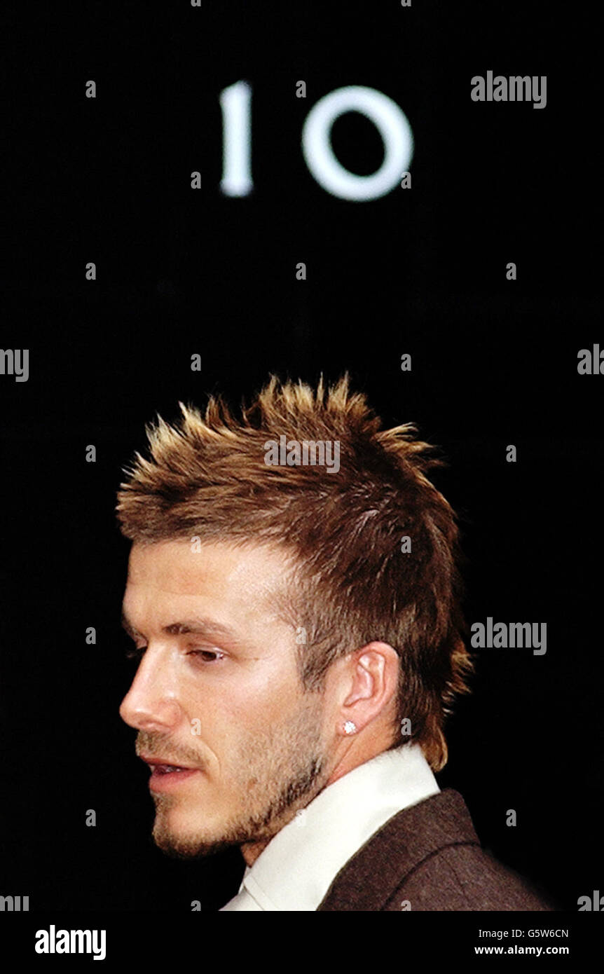 Football head head shot profile david beckham hi-res stock photography ...