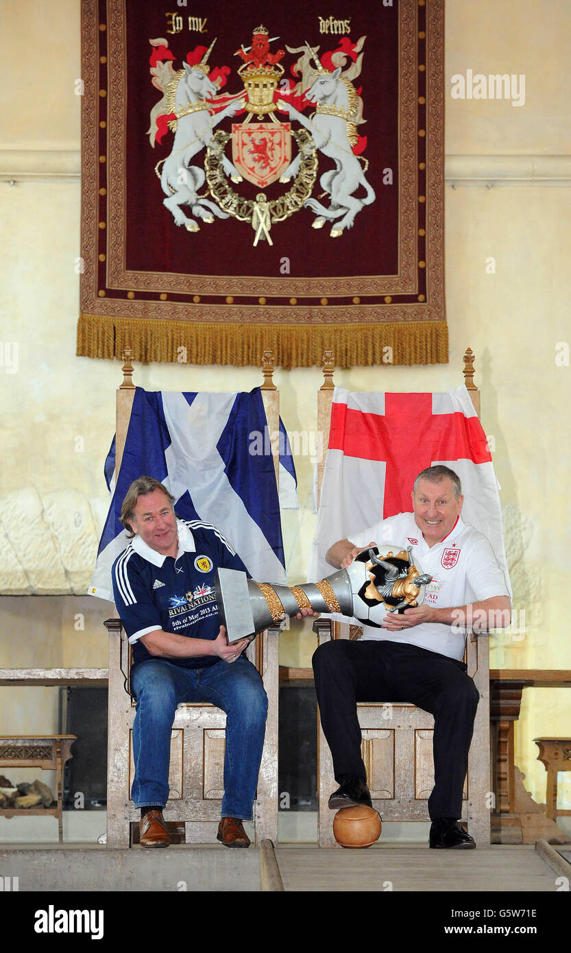 Former Scotland and England international players Alan Rough (left) and ...