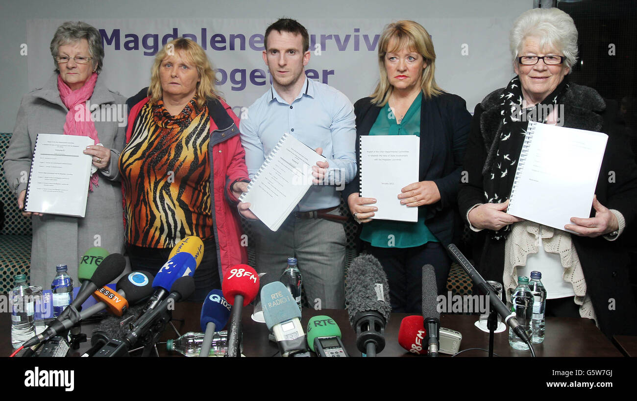 L-R Marina Gambold, Mary Smyth, Steven O'Riordan, Maureen Sullivan and ...