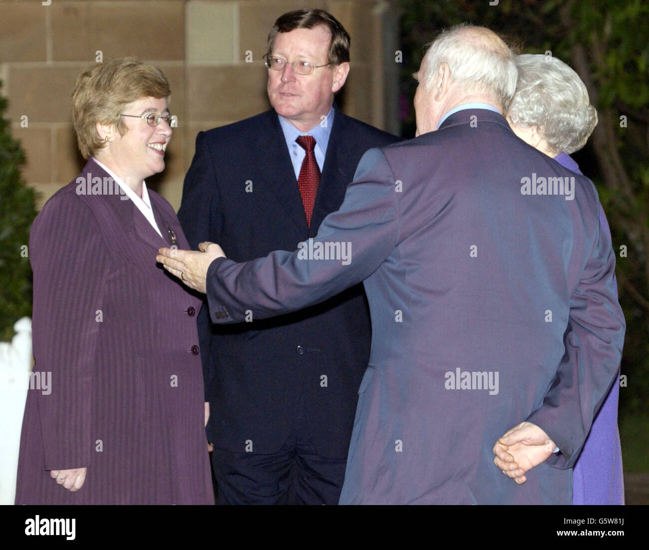 David trimble and his wife daphne left at hillsborough castle hi-res ...