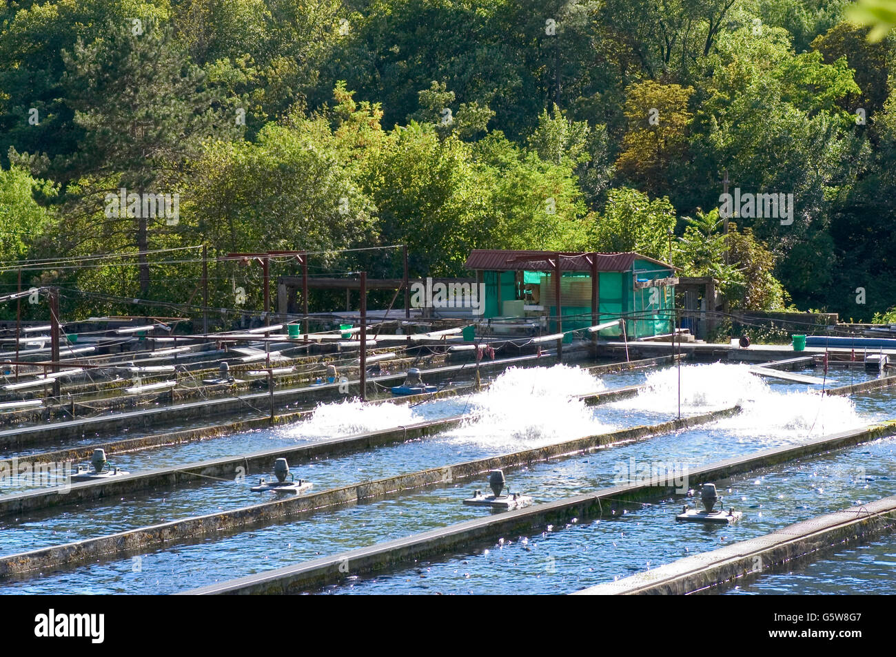 Treatment Plant Waste Water with settling ponds Stock Photo - Alamy