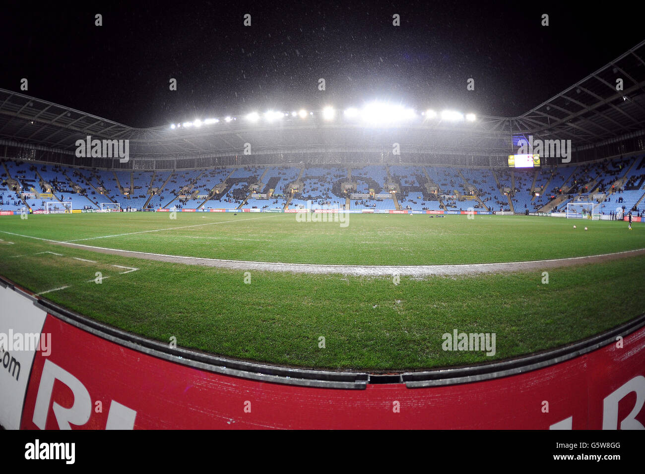 A general view of the pitch at the Ricoh Arena as fans arrive Stock ...