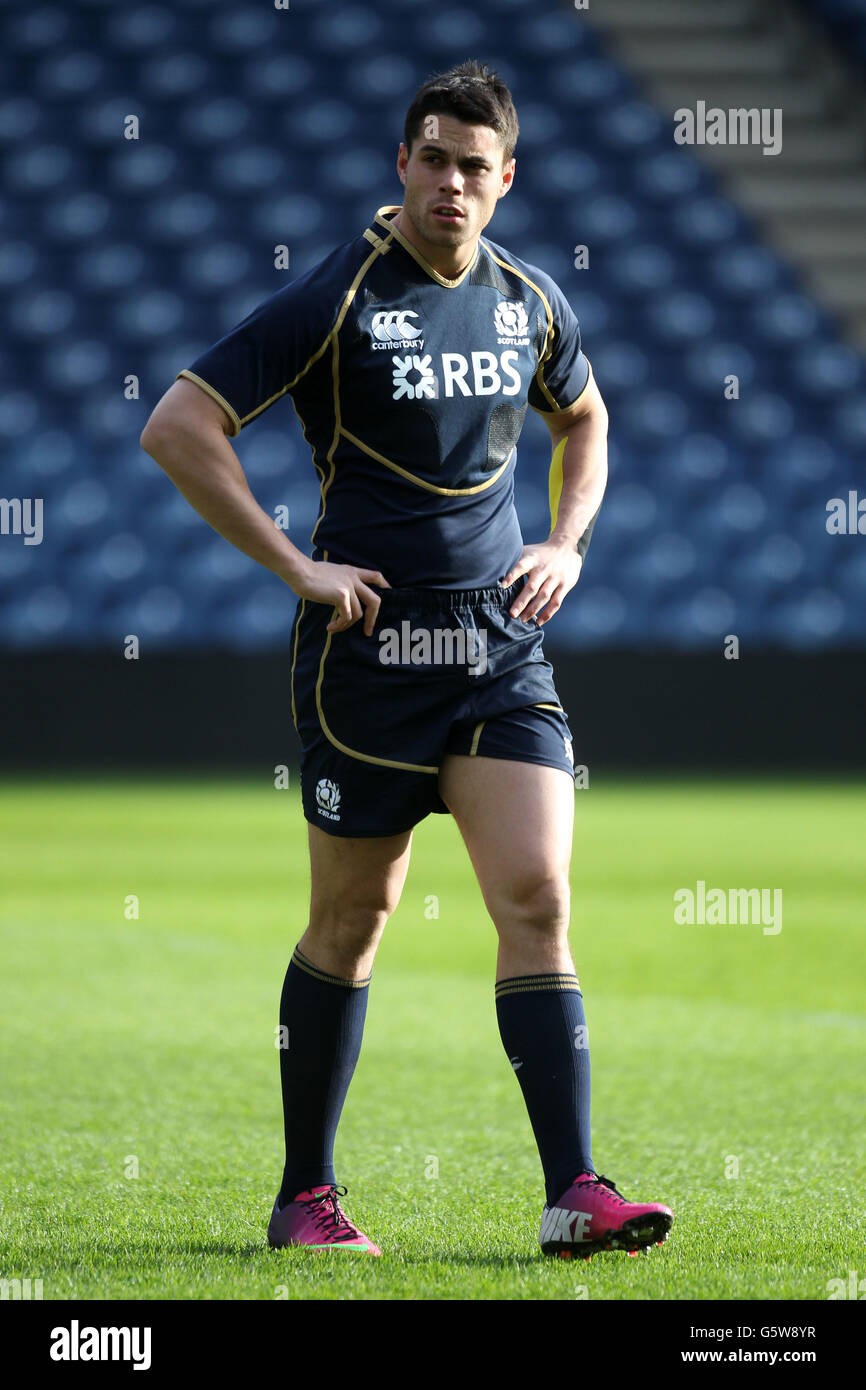 Scotland's Sean Maitland during the Captain's Run at Murrayfield ...