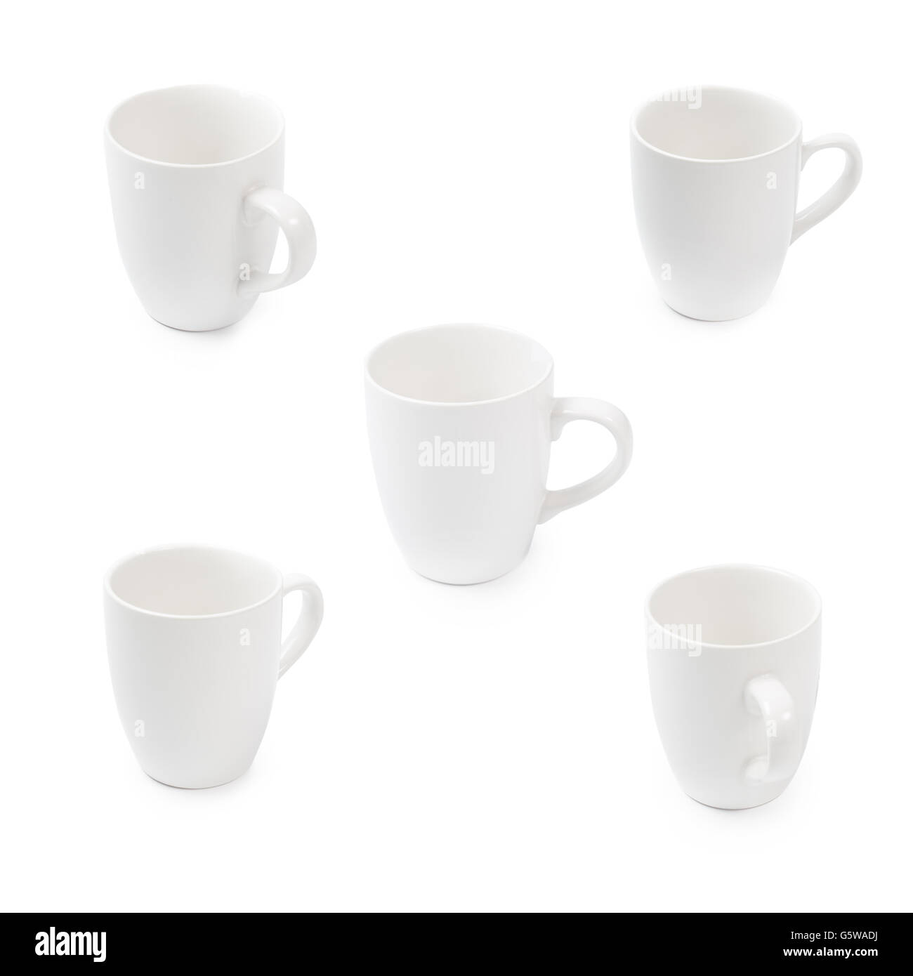 Mugs cup white isolated rotate view difference angle for template ...