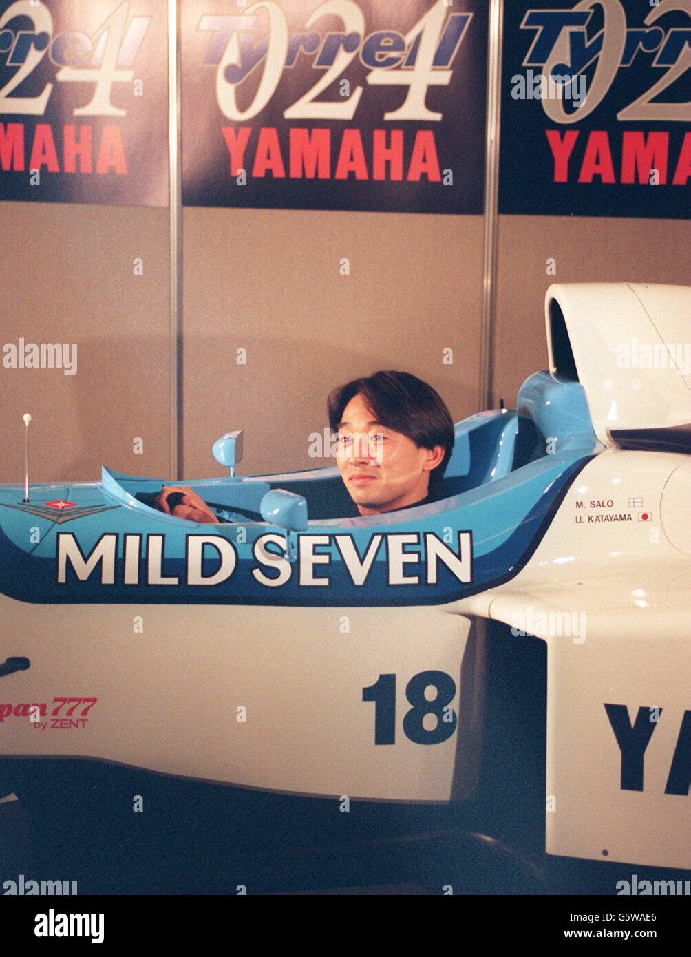 Motor Sport- Tyrrell 024 Formula One car launch, 30/01/96 Stock Photo ...