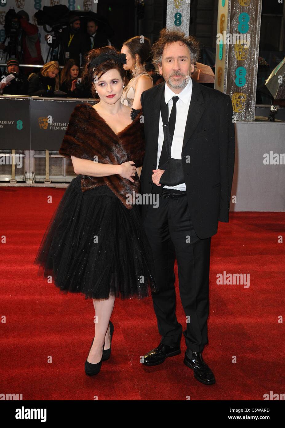 Helena Bonham Carter and Tim Burton arriving for the 2013 British ...
