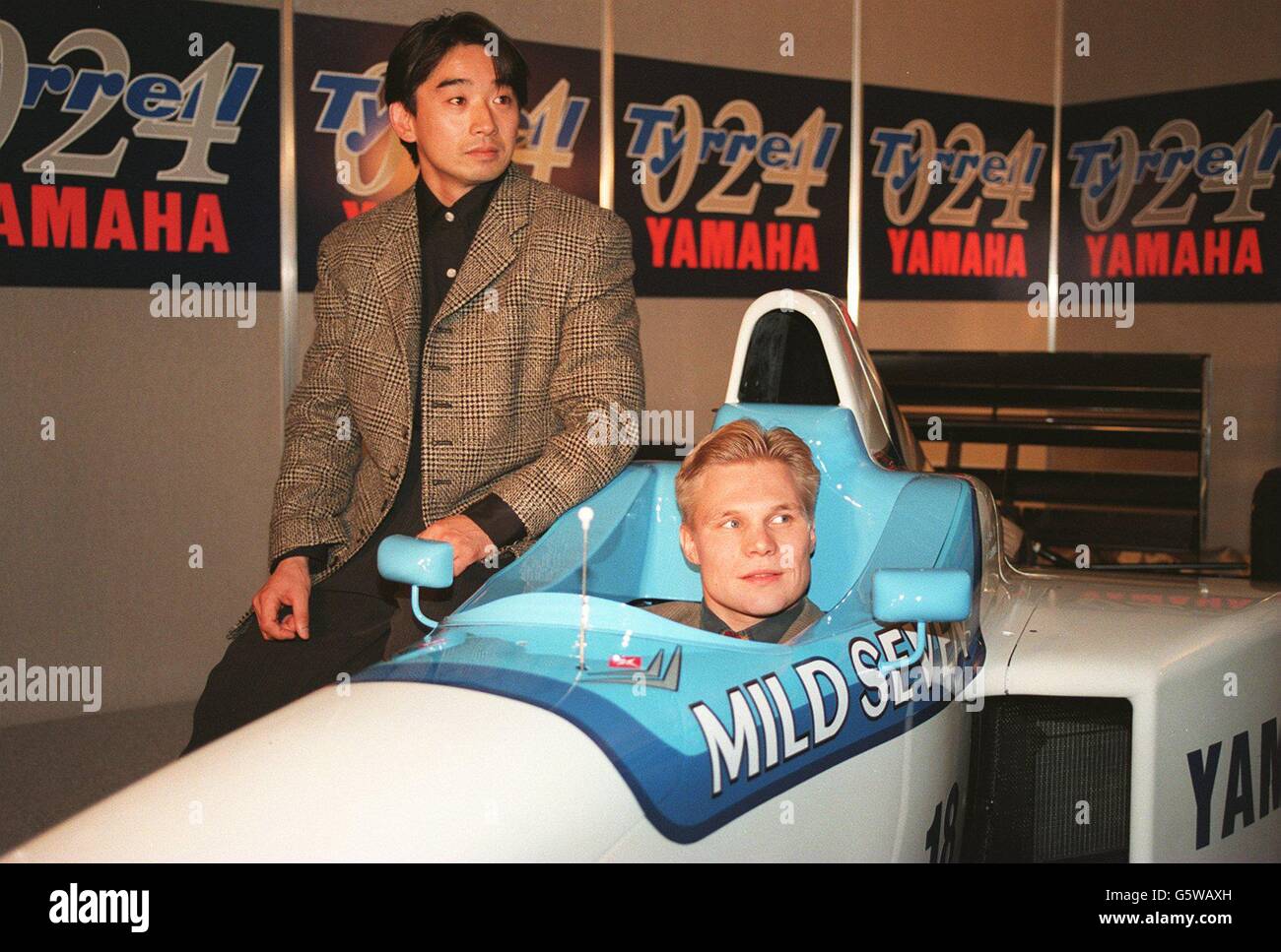 Motor Sport- Tyrrell 024 Formula One car launch, 30/01/96 Stock Photo ...