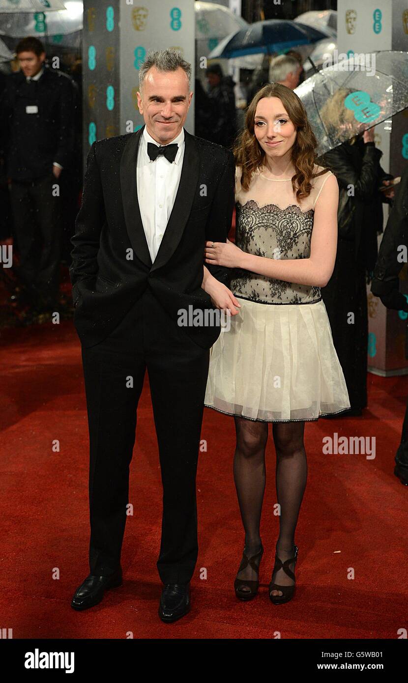 Daniel Day-Lewis and Charissa Shearer arriving for the 2013 British ...