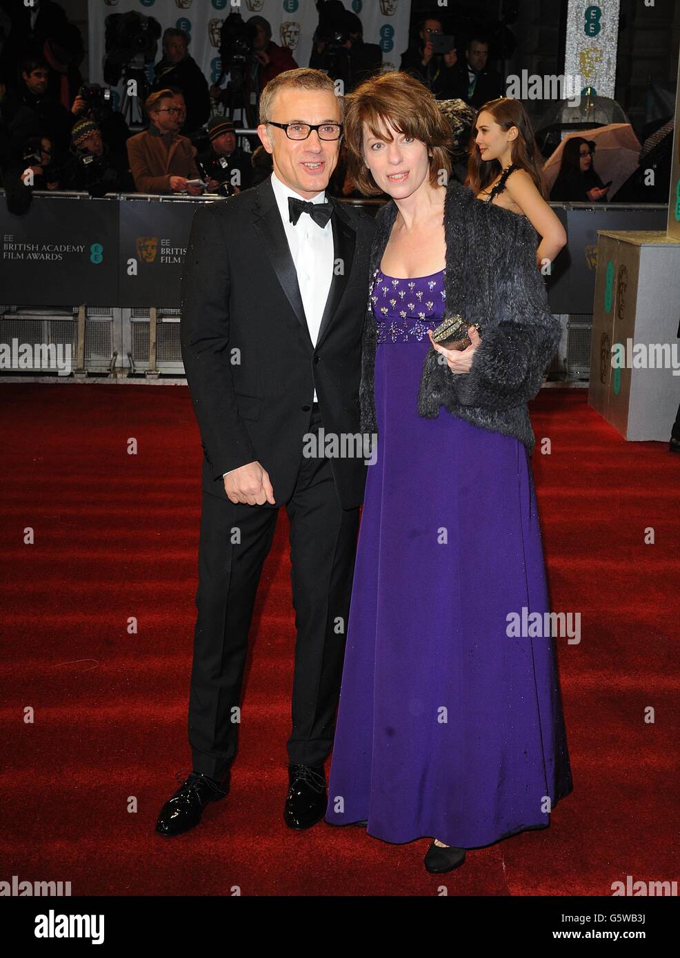 Christoph Waltz and wife Judith Holste arriving for the 2013 British ...
